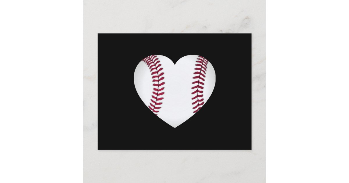 Baseball Heart Postcard | Zazzle