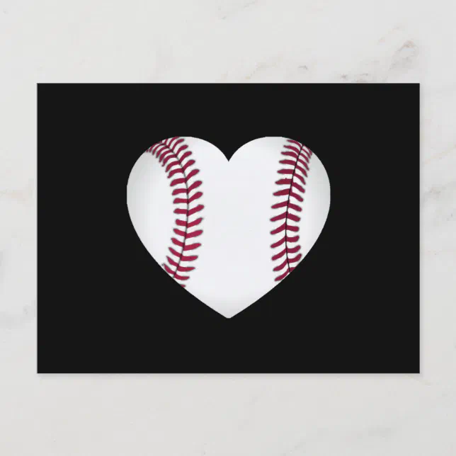Baseball Heart Postcard | Zazzle