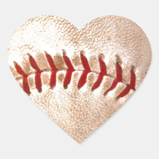 Baseball Heart Sticker | Zazzle