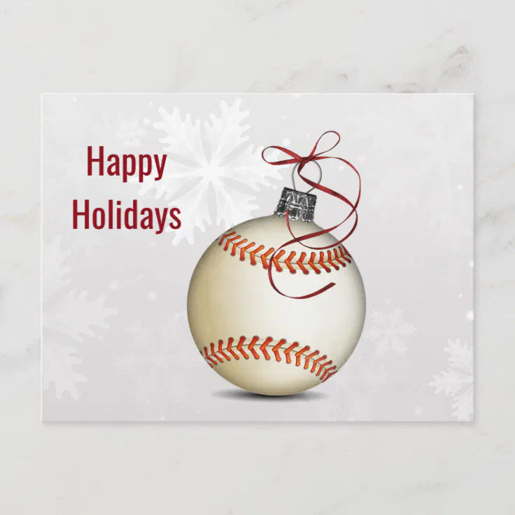 baseball Holiday greeting | Zazzle
