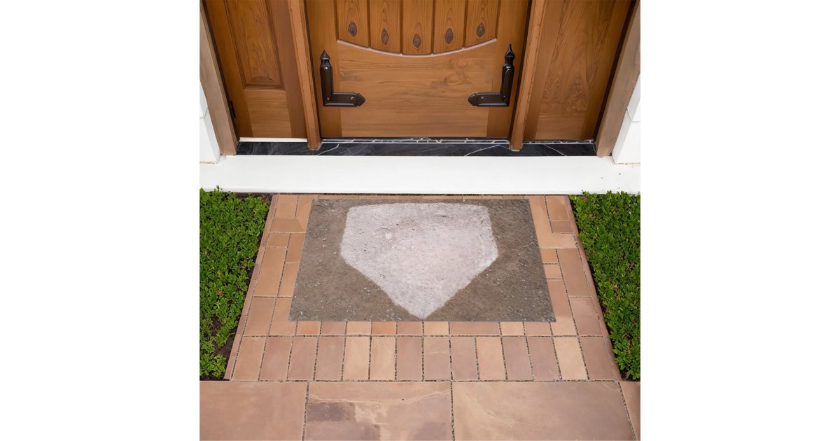 Baseball Home Plate Doormat | Zazzle