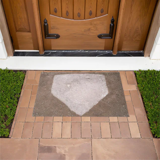 Baseball Home Plate Doormat | Zazzle