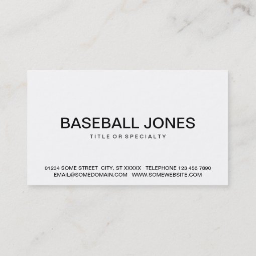 baseball icon business card | Zazzle