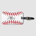 Baseball Initial & Name Luggage Tag | Zazzle