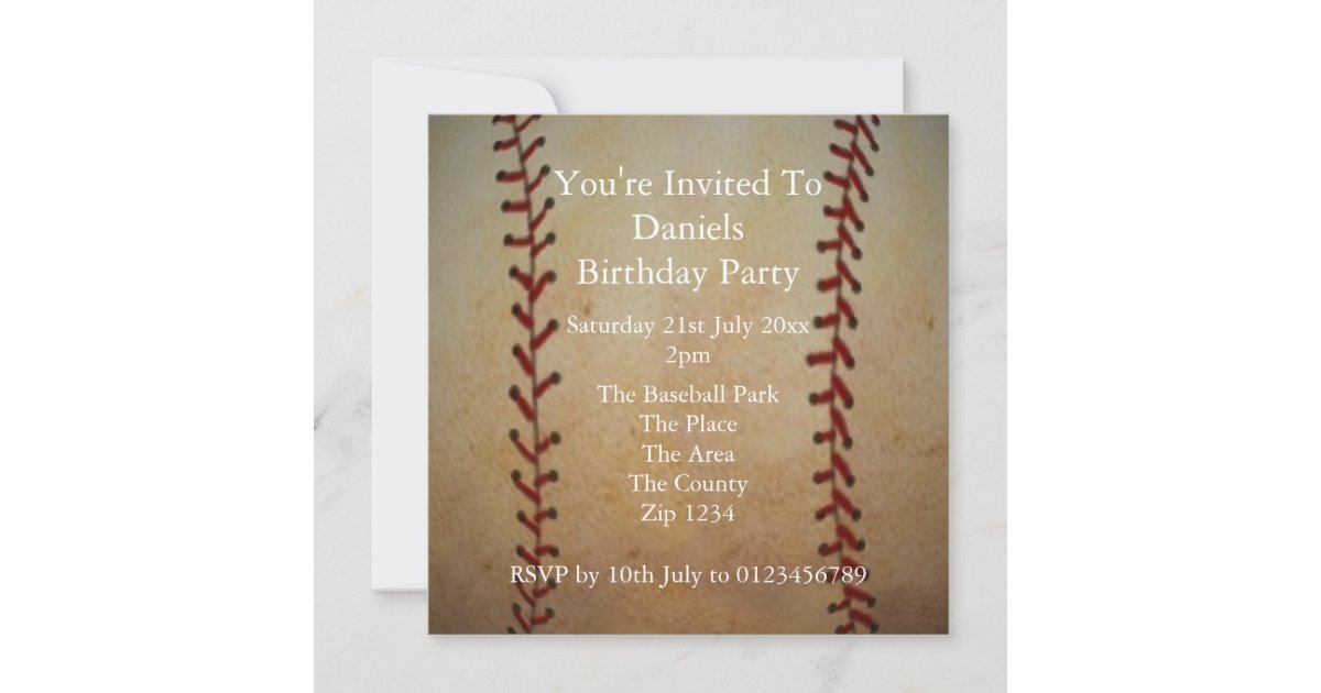 Baseball Invitation | Zazzle