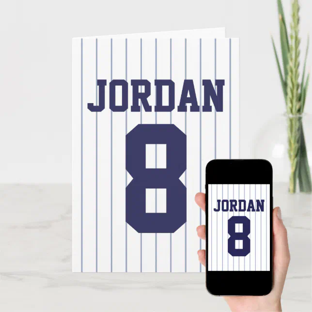Baseball Jersey - Sports Theme Birthday Party Card | Zazzle