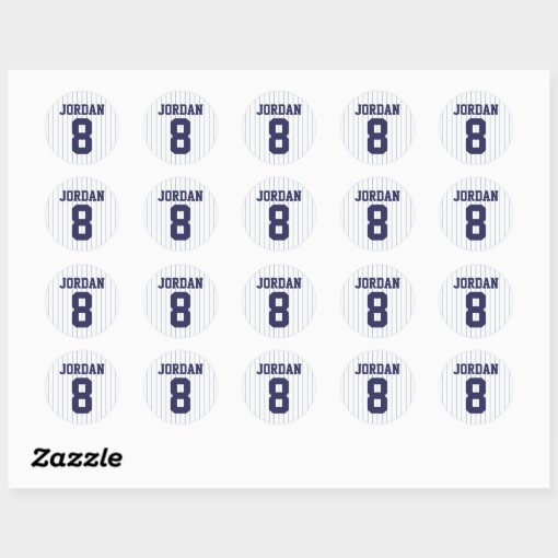 Baseball Jersey - Sports Theme Birthday Party Classic Round Sticker ...