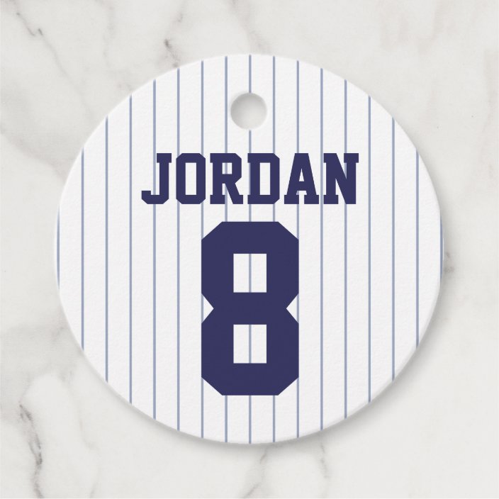 Baseball Jersey - Sports Theme Birthday Party Favor Tags | Zazzle.com