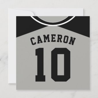 Baseball Jersey Themed Party Invites Template | Zazzle