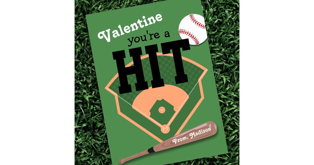 Baseball Kids Classroom Valentine Holiday Card | Zazzle