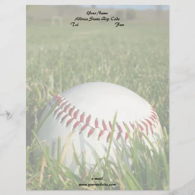 Baseball letterhead | Zazzle