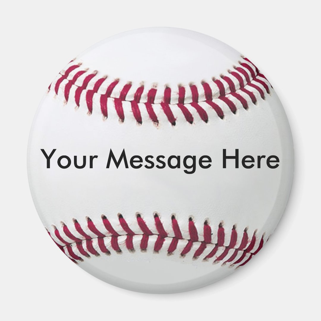 Baseball Magnet with Message | Zazzle