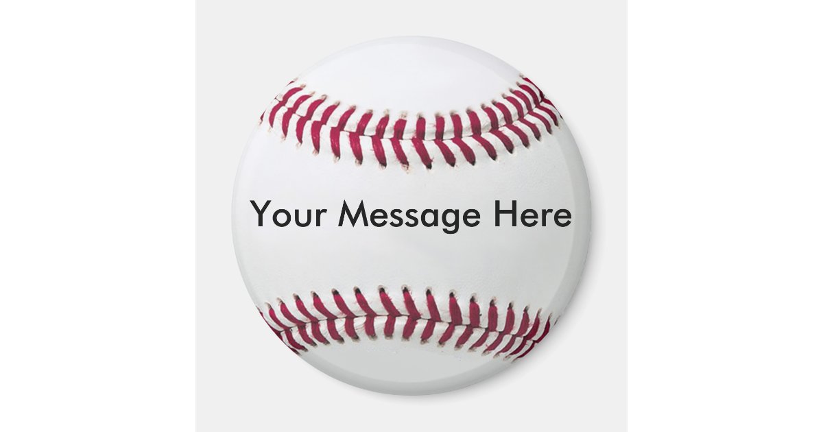 Baseball Magnet with Message | Zazzle
