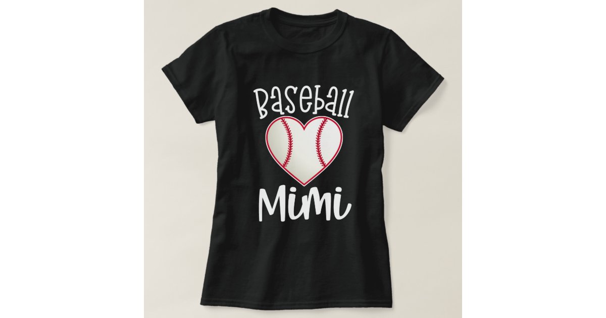 Baseball Mimi Womens Baseball T-ball Grandma Shirt | Zazzle