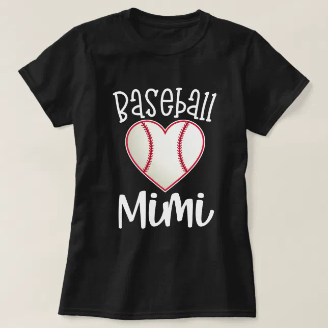 Baseball Mimi Womens Baseball T-ball Grandma Shirt | Zazzle
