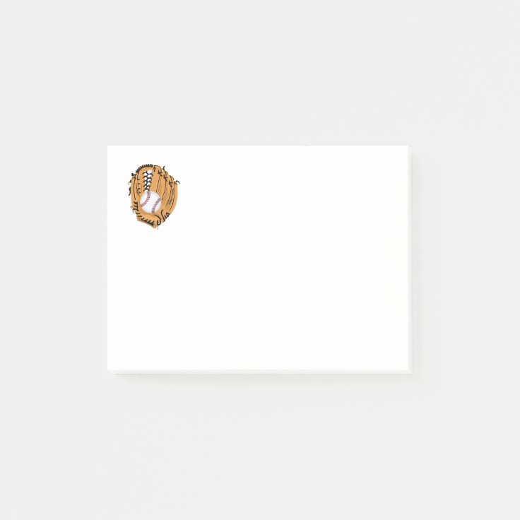 Baseball Mitt and Ball Post-it Notes | Zazzle