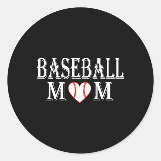 Baseball Mom For Sport Moms Classic Round Sticker | Zazzle