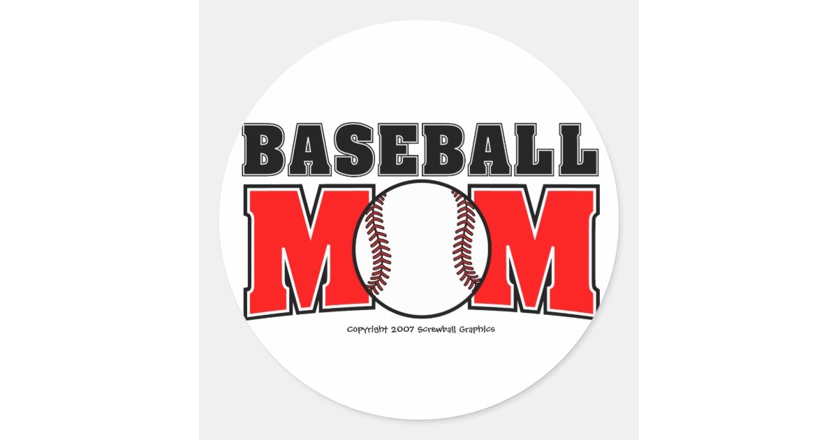 Baseball Mom Stickers | Zazzle