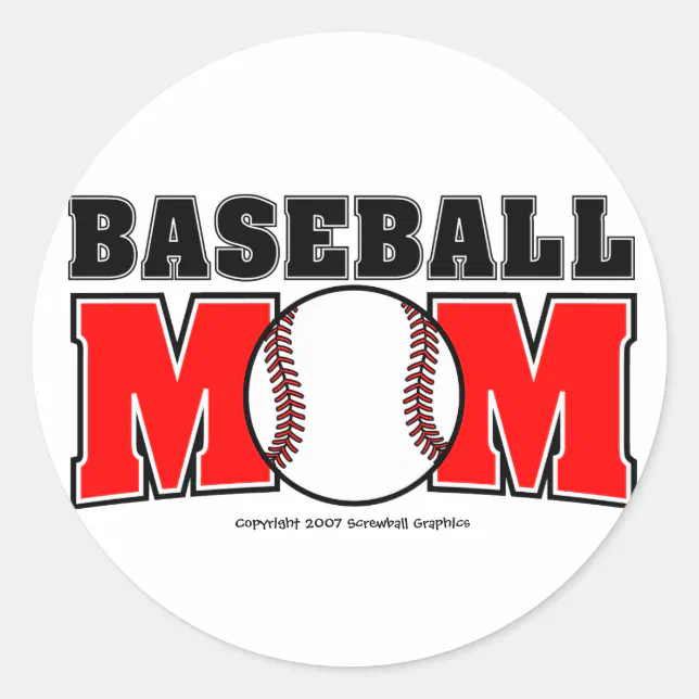 Baseball Mom Stickers | Zazzle