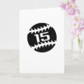 Baseball Number 15 Year Old Birthday Card | Zazzle