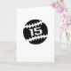 Baseball Number 15 Year Old Birthday Card | Zazzle