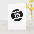 Baseball Number 15 Year Old Birthday Card | Zazzle