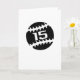Baseball Number 15 Year Old Birthday Card | Zazzle