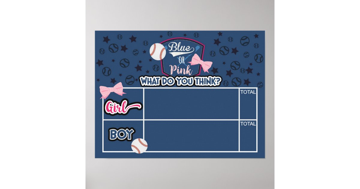 baseball or bows cast your vote poster | Zazzle