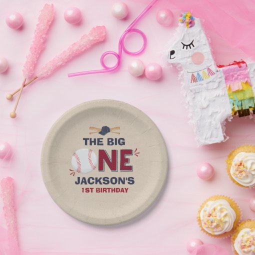 Baseball Paper Plate 7" Paper Plate Baseball Party | Zazzle