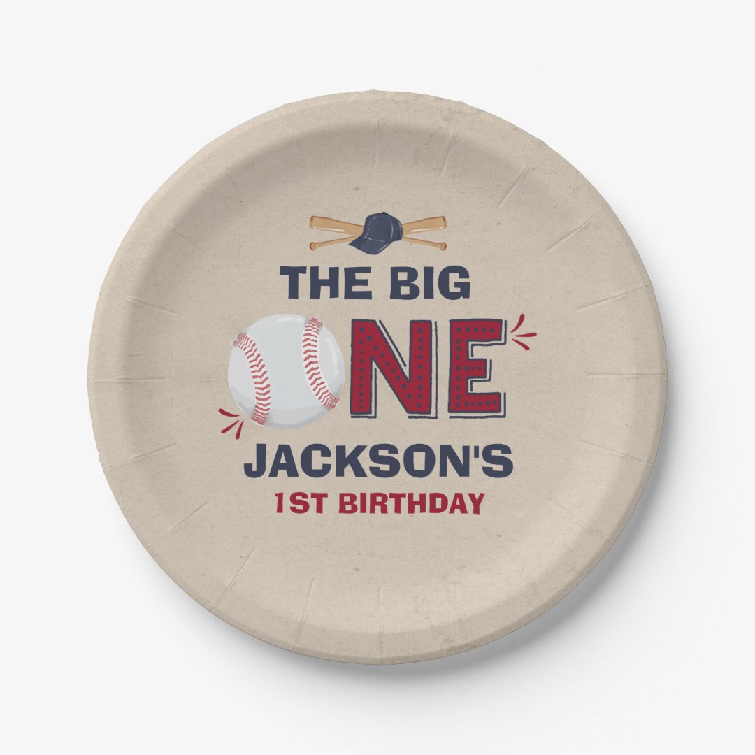 Baseball Paper Plate 7" Paper Plate Baseball Party | Zazzle