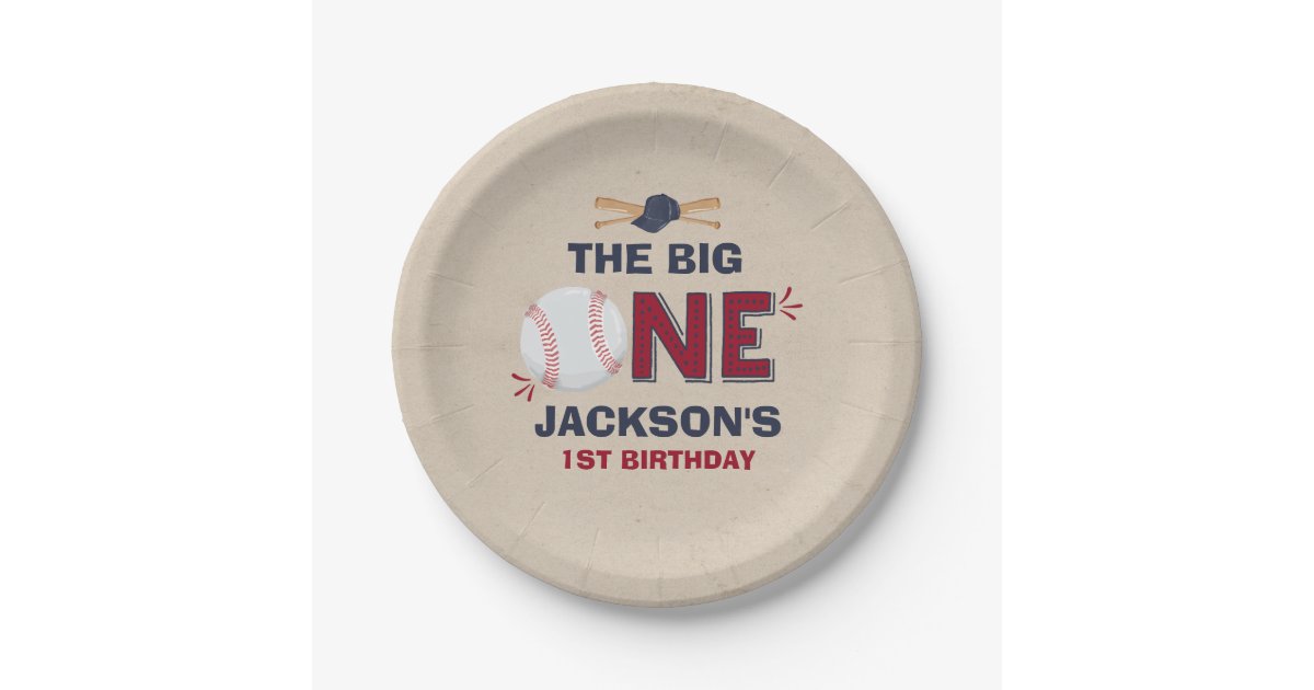 Baseball Paper Plate 7" Paper Plate Baseball Party | Zazzle