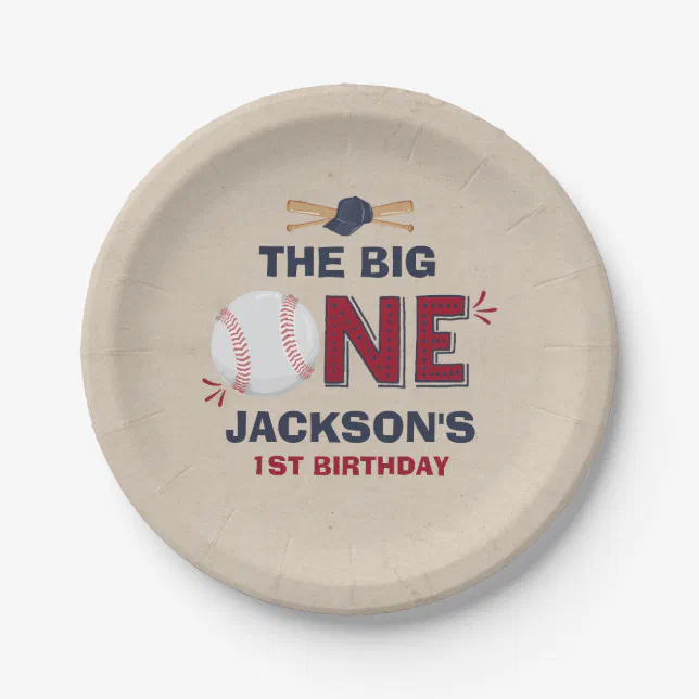 Baseball Paper Plate 7" Paper Plate Baseball Party | Zazzle