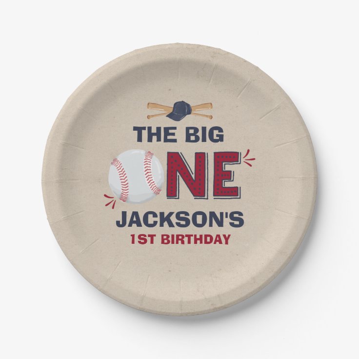 Baseball Paper Plate 7" Paper Plate Baseball Party | Zazzle