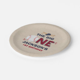 Baseball Paper Plate 7" Paper Plate Baseball Party | Zazzle