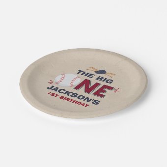 Baseball Paper Plate 7" Paper Plate Baseball Party | Zazzle
