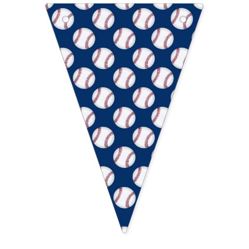 Baseball Party Blue Red Bunting Flag | Zazzle