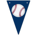 Baseball Party Blue Red Bunting Flag | Zazzle