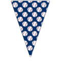 Baseball Party Blue Red Bunting Flag | Zazzle