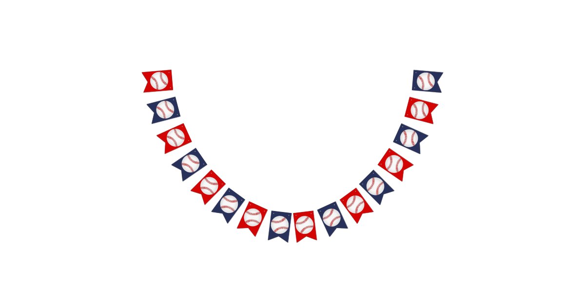 Baseball Party Bunting Flags | Zazzle