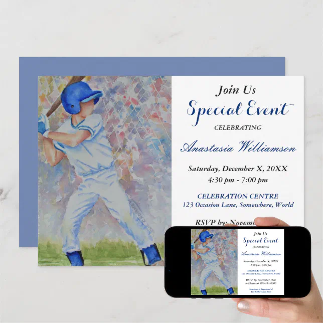 BASEBALL PARTY EVENT INVITE | Zazzle