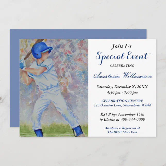 BASEBALL PARTY EVENT INVITE | Zazzle
