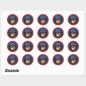 Baseball Party Favor Stickers | Zazzle