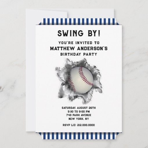 Baseball Party Invitation | Zazzle