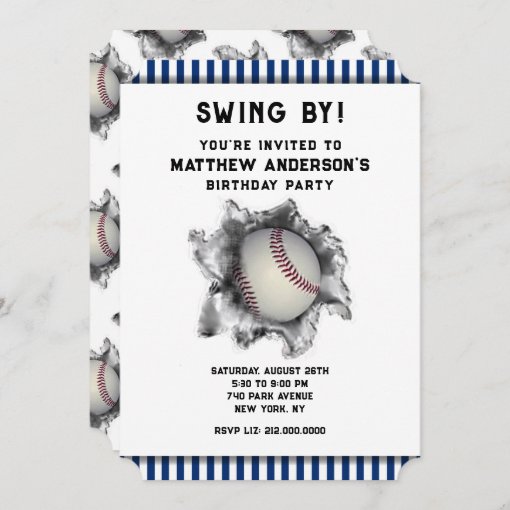 Baseball Party Invitation | Zazzle