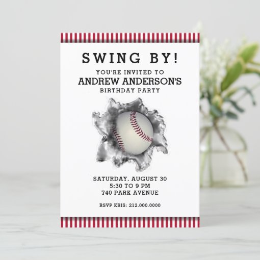 Baseball Party Invitation | Zazzle