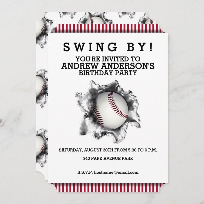 Baseball Party Invitation | Zazzle