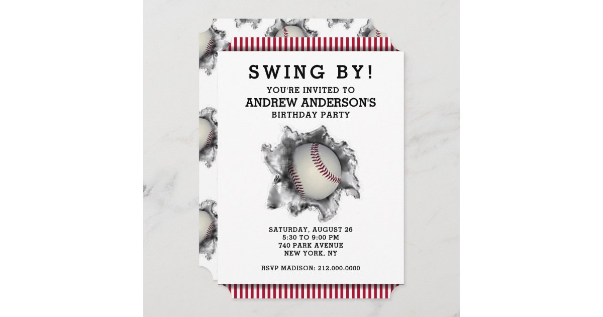 Baseball Party Invitation | Zazzle