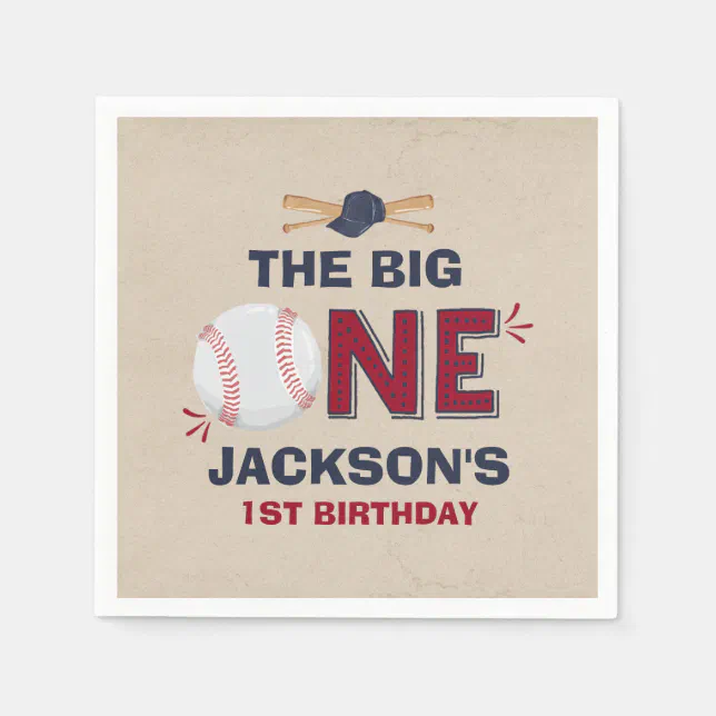 Baseball Party Napkin Baseball 1st Birthday | Zazzle