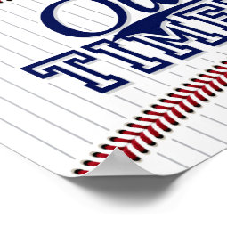 Baseball Party OLD TIMERS Sign Print | Zazzle