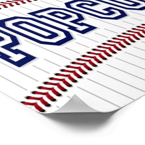 Baseball Party POPCORN Sign Print | Zazzle